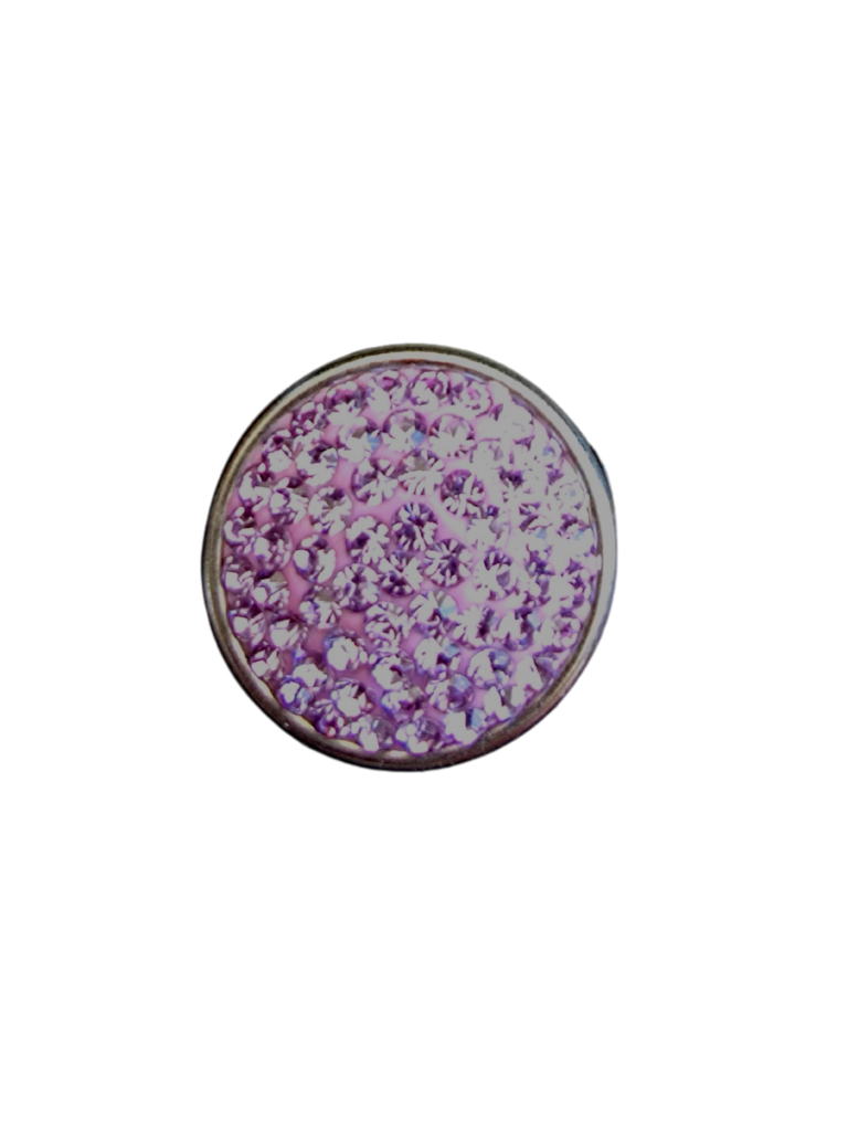 20mm Sparkling Light Purple Snap Button - Oh Snap Jewellery